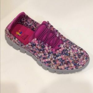 Zee Alexis | Shoes | Zee Alexis Pink Multi Stretch Runabout | Poshmark